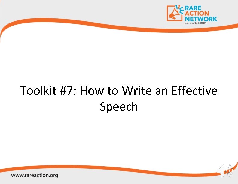 Toolkit 7 How to Write an Effective Speech