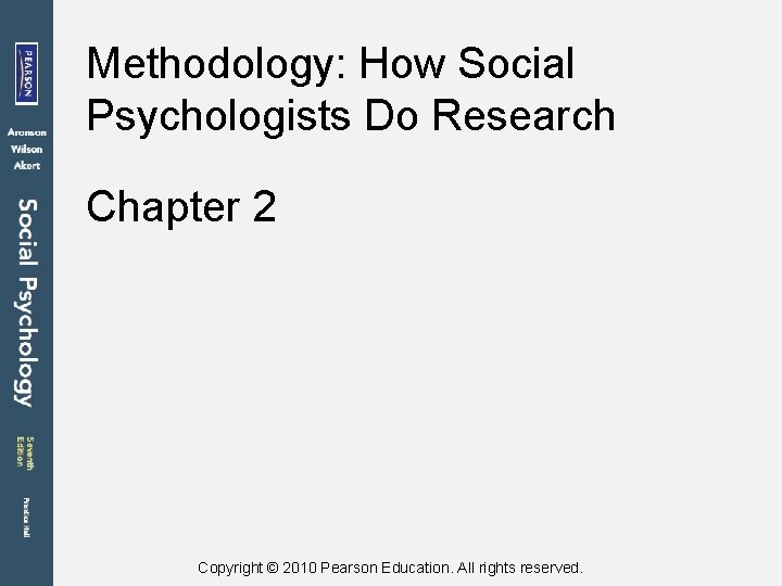 Methodology How Social Psychologists Do Research Chapter 2