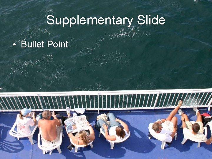 Plain Sailing Example of a Bullet Point Slide
