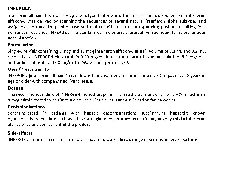 Interferon alfacon1 DB 00069 Approved Drug Chemical Formula