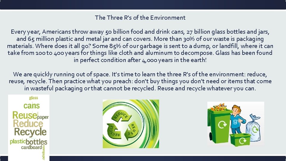 Saving the Earth one by one A group