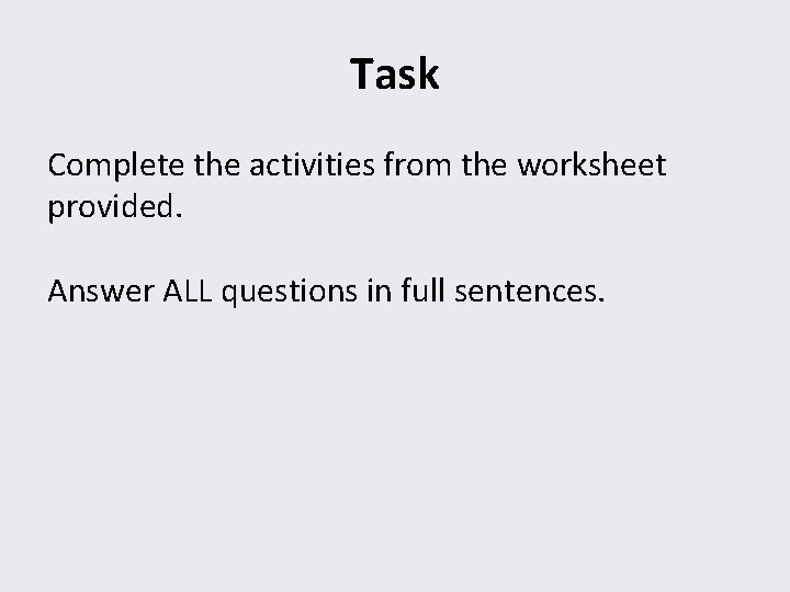 Food in the UK Lesson objectives To investigate