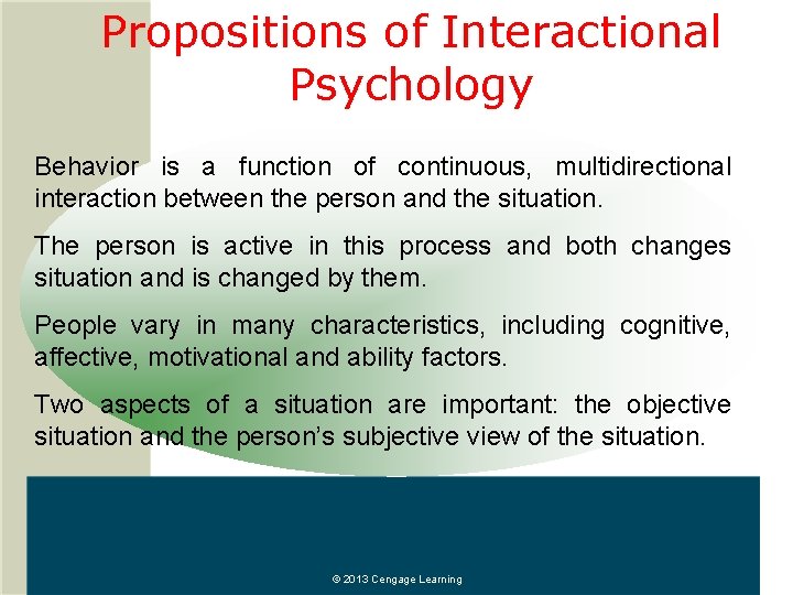 Learning Outcomes Chapter 3 Personality Perception and Attribution