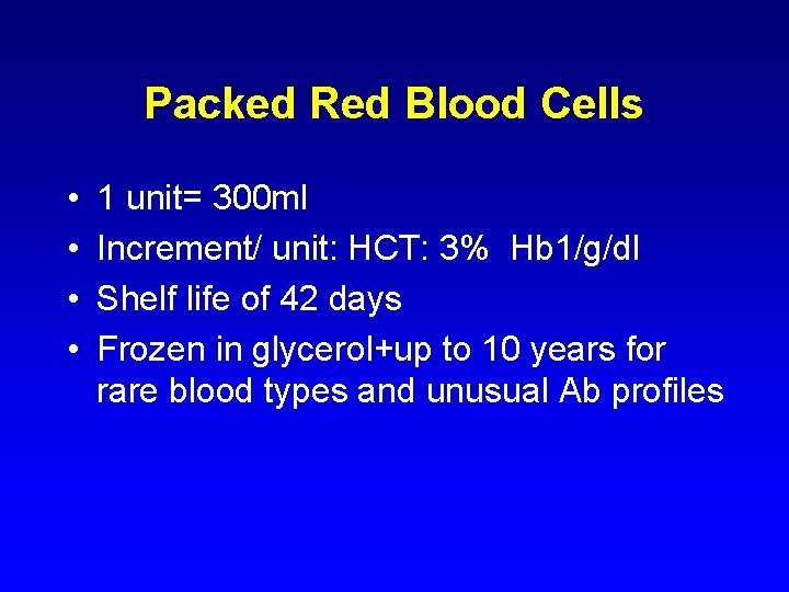 Anemia Thrombocytopenia Blood Transfusions Joel Saltzman MD ...
