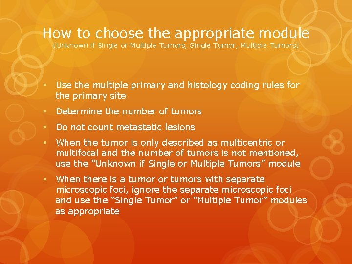Multiple Primary and Histology Coding Rules Colon Cancer