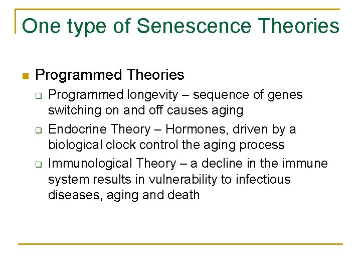 Biological Processes Chapter 3 HPR 452 Intro n