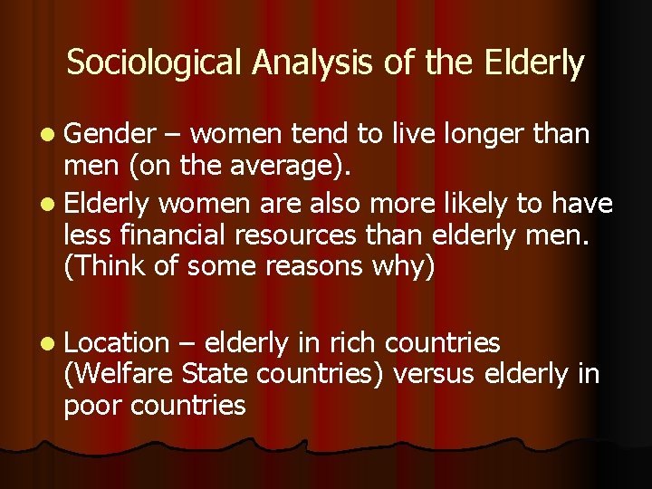 Introduction to Sociology Lecture Aging Phua Kai Lit