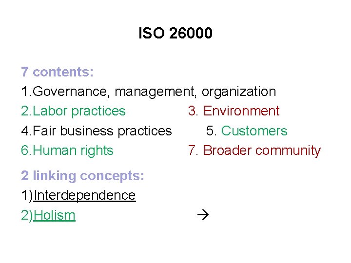 ISO 26000 on social responsibility supports systemiccybernetic behavior