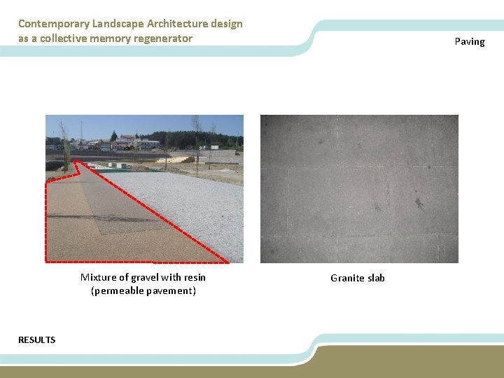 Contemporary Landscape Architecture design as a collective memory