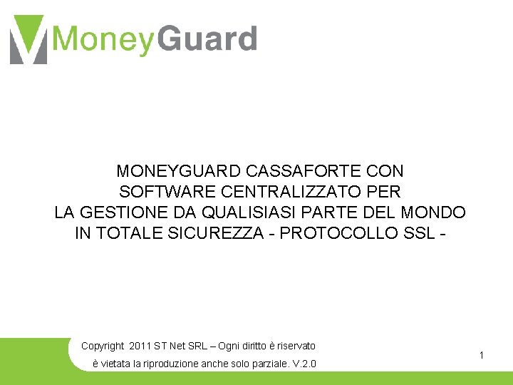 MONEYGUARD CASSAFORTE CON SOFTWARE CENTRALIZZATO PER LA GESTIONE