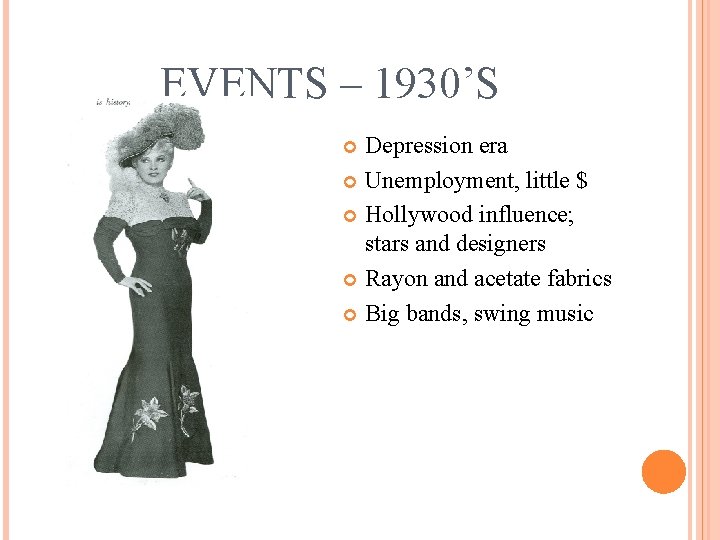 100 YEARS OF FASHION A very Brief History