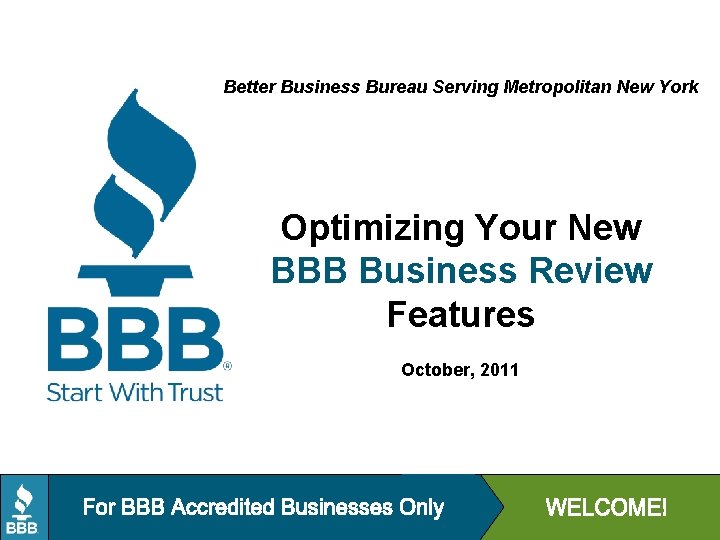 Better Business Bureau Serving Metropolitan New York Optimizing