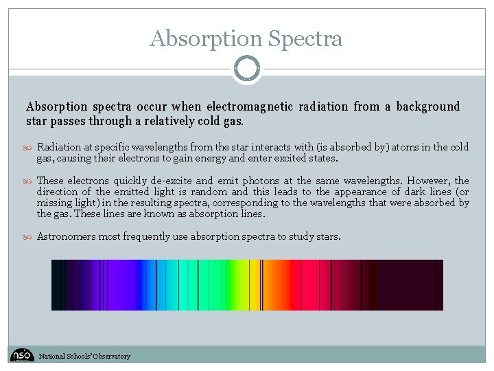 Stellar Spectroscopy National Schools Observatory Introduction ...
