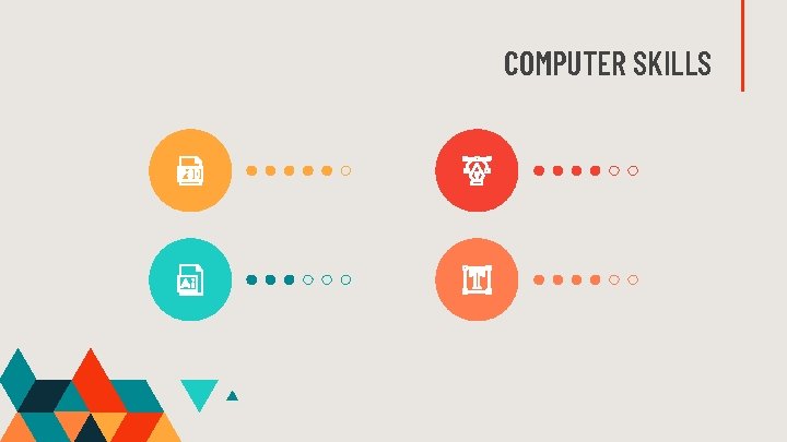 CV PRESENTATION TABLE OF CONTENTS 01 02 03
