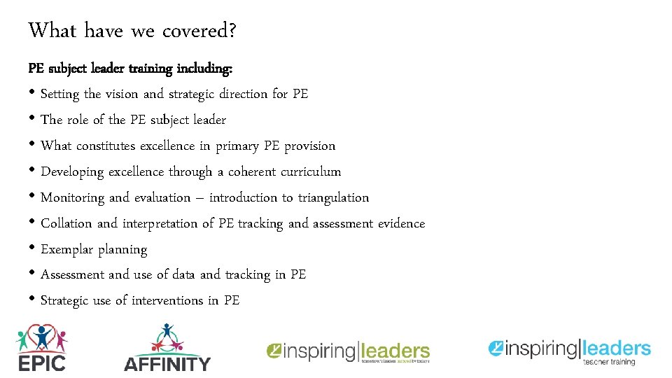 Welcome Please ensure you Developing PE Subject Leadership