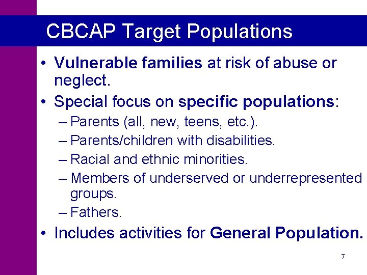 BRINGING PREVENTION TO THE TABLE STRATEGIES FOR IMPROVING