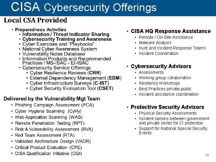 CISA CYBERSECURITY AND INFRASTRUCTURE SECURITY AGENCY Dave Sonheim
