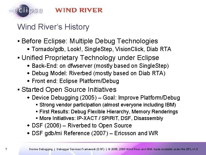 Eclipse Device Debuging Debugger Services Framework DSF Martin