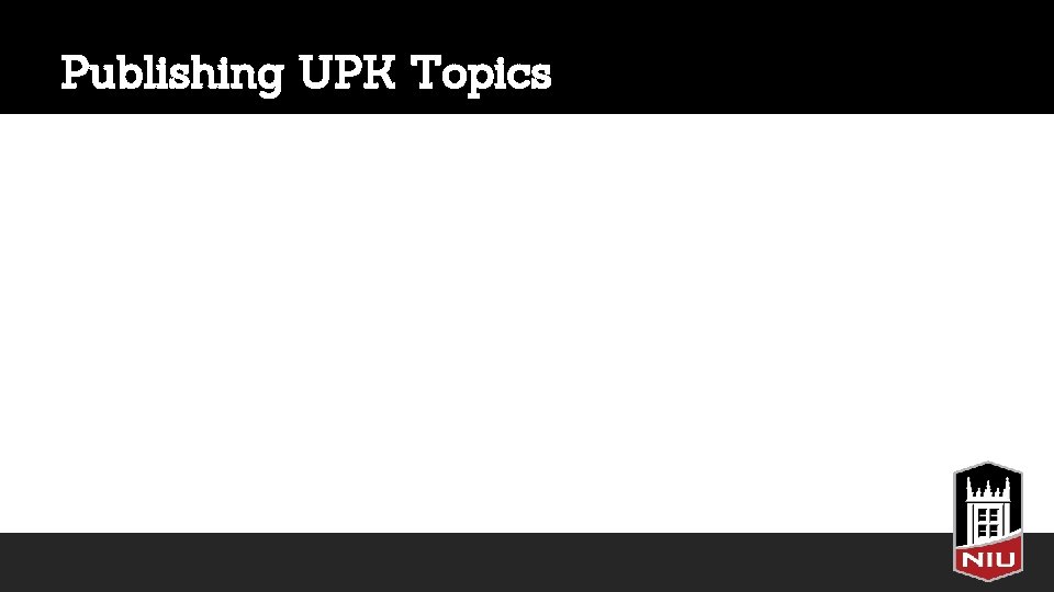 Presenter Information About NIU Oracle at NIU Agenda