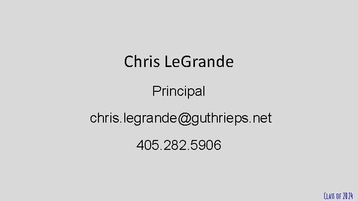 Guthrie High School Class of 2024 Chris Le