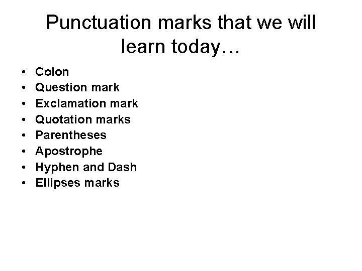 PUNCTUATION Part 2 By Dr Sarwet Rasul Review