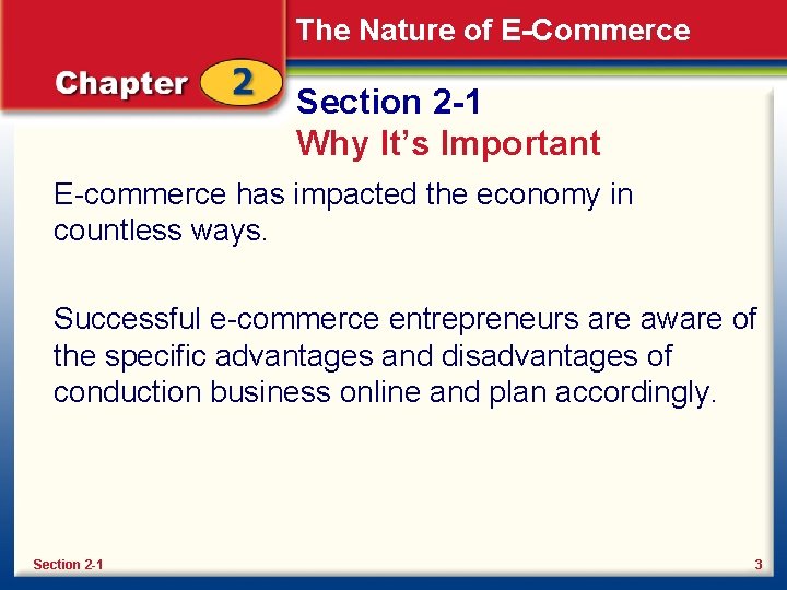 The Nature of ECommerce Back to Table of