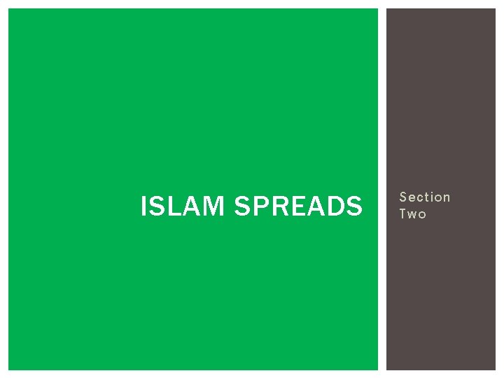 THE MUSLIM WORLD Unit Three THE MUSLIM WORLD