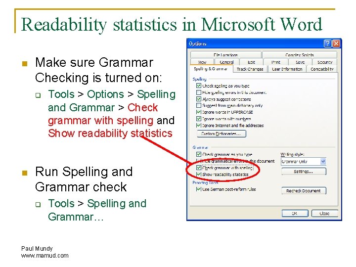 Readability Paul Mundy www mamud com Readability n