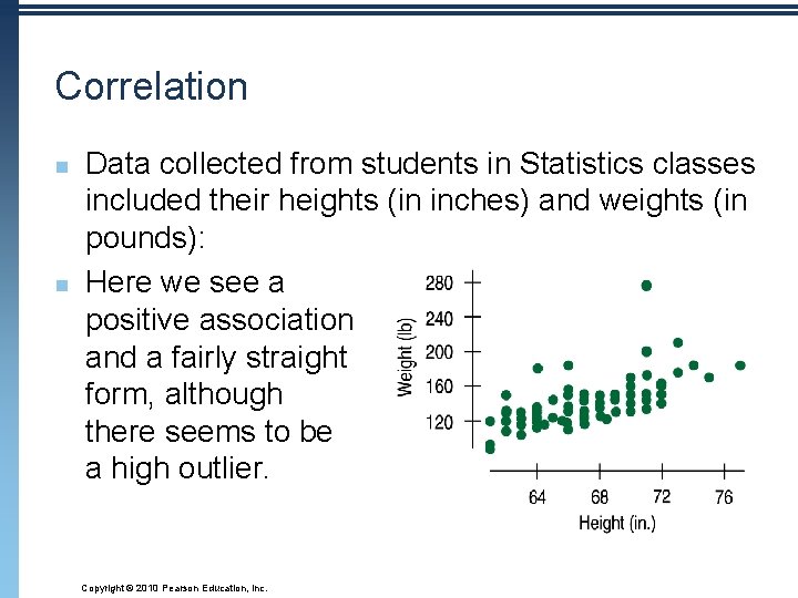 Unit 2 Chapter 7 Scatterplots Association and Correlation