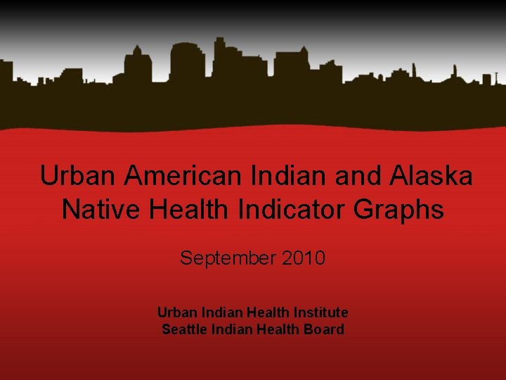 Urban American Indian and Alaska Native Health Indicator