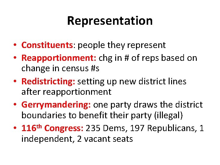 National Government Legislative branch Congress rank file members