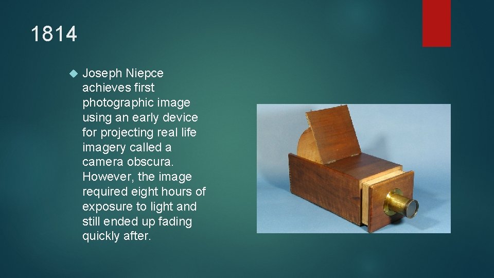 History Of Photography Timeline BY SOPHIE ROSCOE th