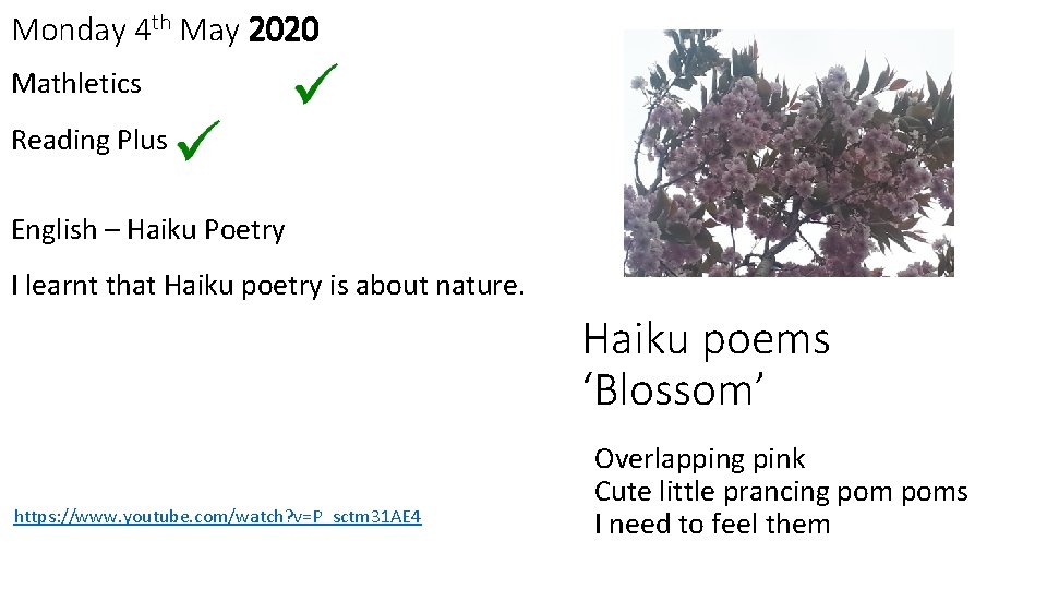 Monday 4 th May 2020 Mathletics Reading Plus