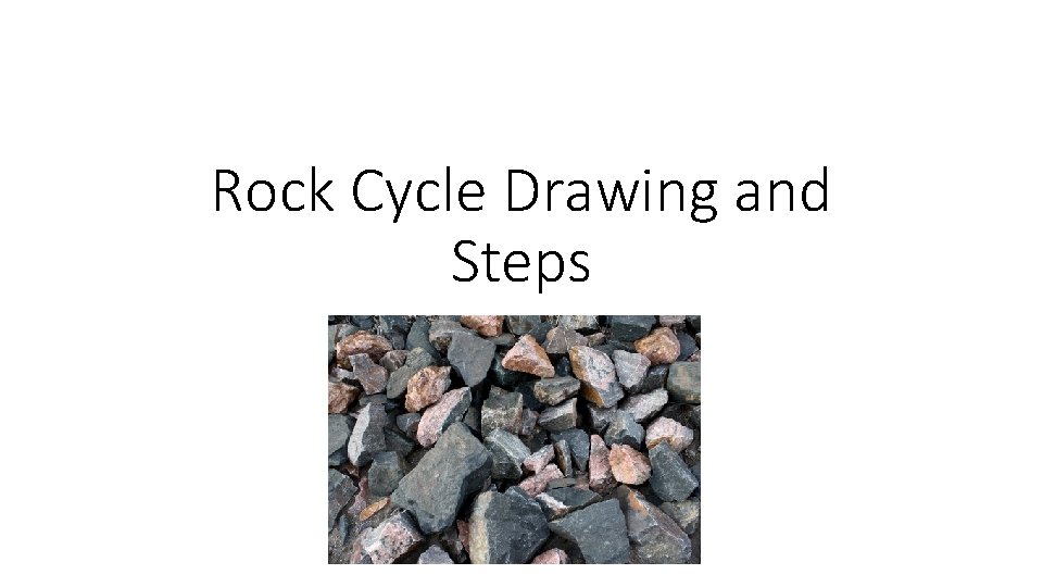 Rock Cycle Drawing and Steps Step 1 Draw