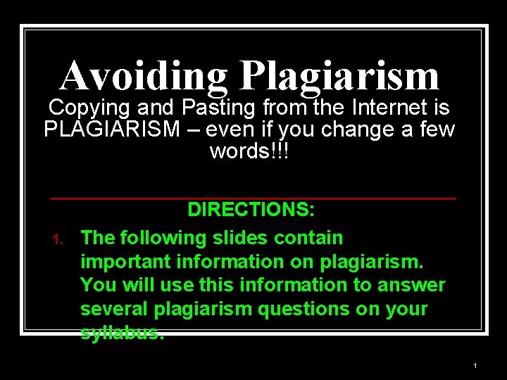 Avoiding Plagiarism Copying and Pasting from the Internet