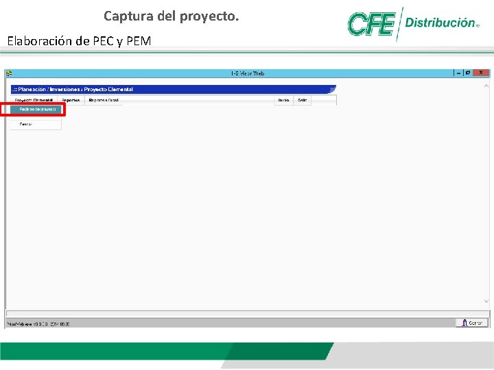 Ejemplo de Captura de un Proyecto con dos