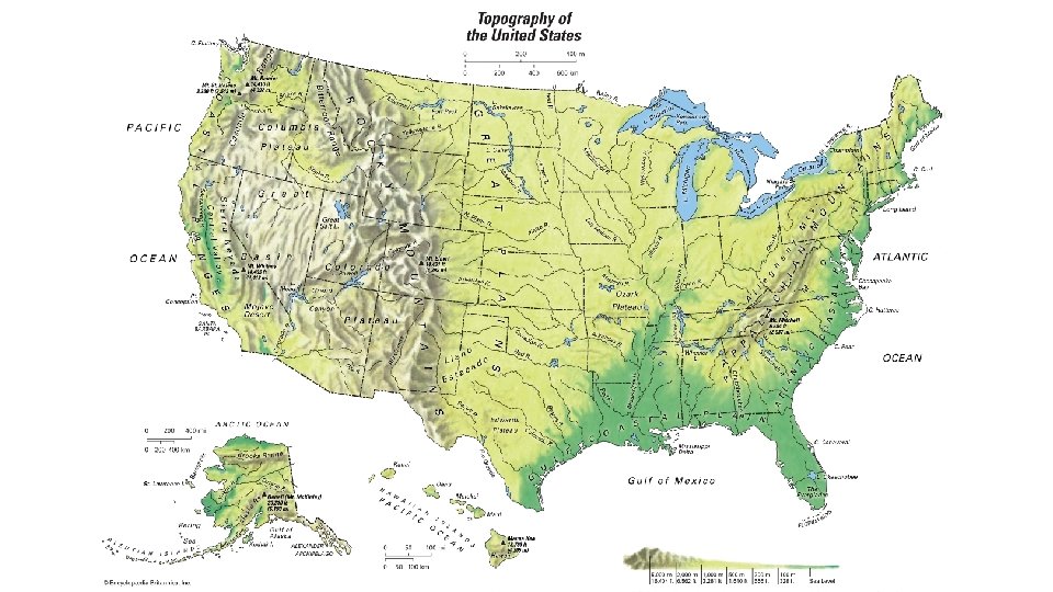 Western mountains plains and plateaus Pacific Mountain Ranges