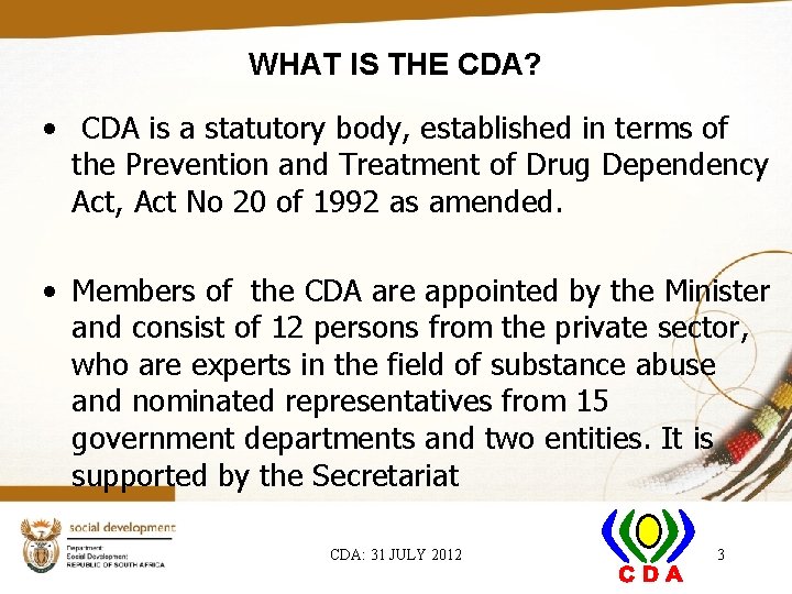 APPOINTMENT OF CENTRAL DRUG AUTHORITY NEW MEMBERS DEPARTMENT