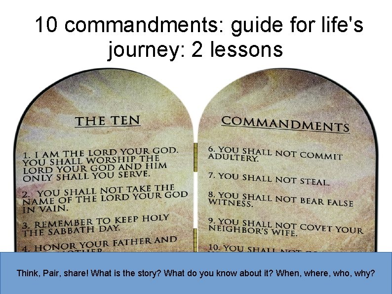 10 commandments guide for lifes journey 2 lessons