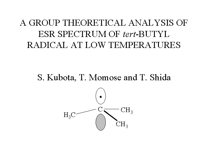 A GROUP THEORETICAL ANALYSIS OF ESR SPECTRUM OF