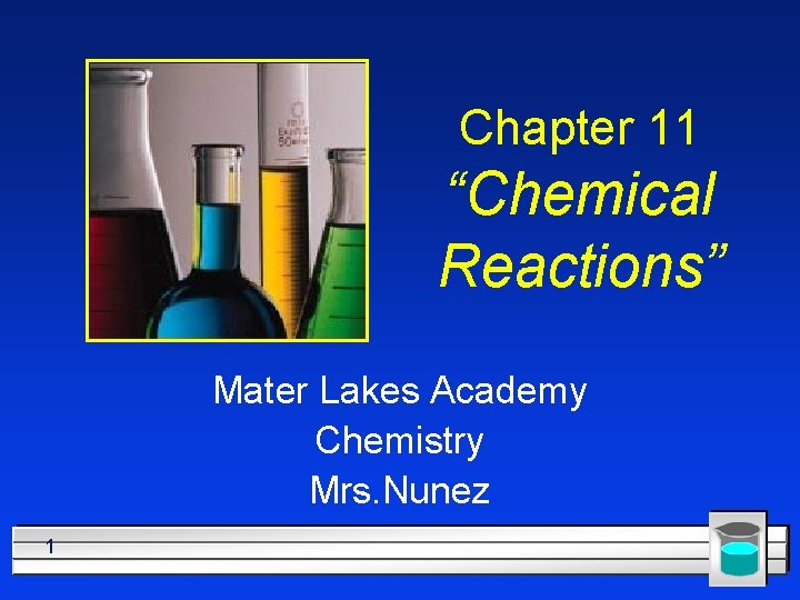 Chapter 11 Chemical Reactions Mater Lakes Academy Chemistry