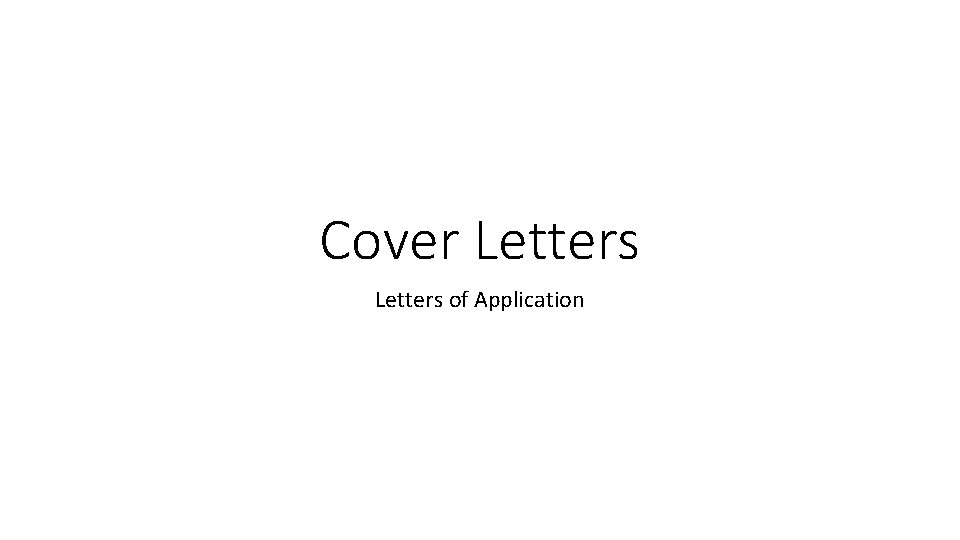 Cover Letters of Application First Paragraph Introduce yourself