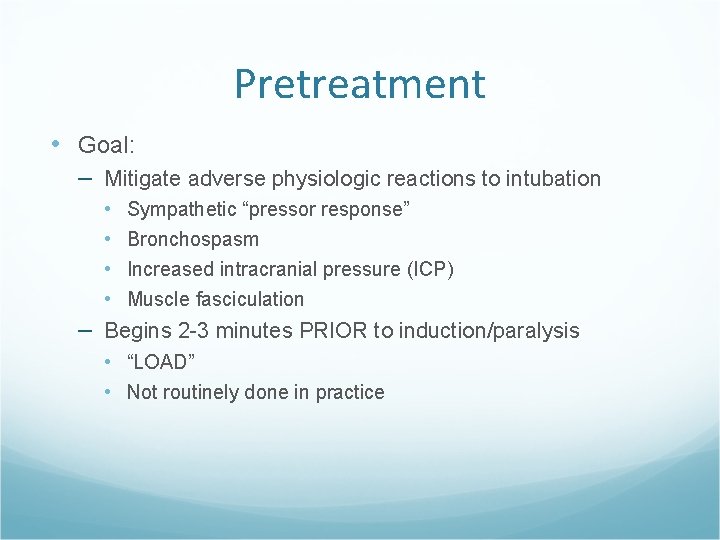 Pharmacologic Management of Rapid Sequence Intubation RSI James