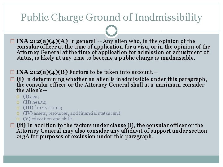 NIV Issues DUI Marijuana and Public Charge DANIELLE