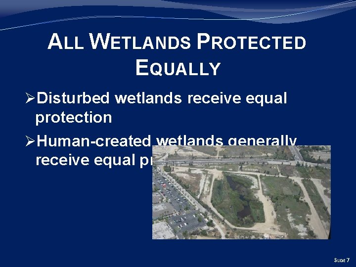 WETLANDS REGULATION UNDER THE COASTAL ACT Coastal Commission