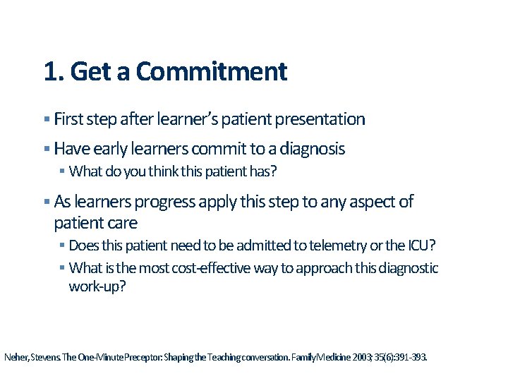 The One Minute Preceptor Maintaining Efficiency While Teaching