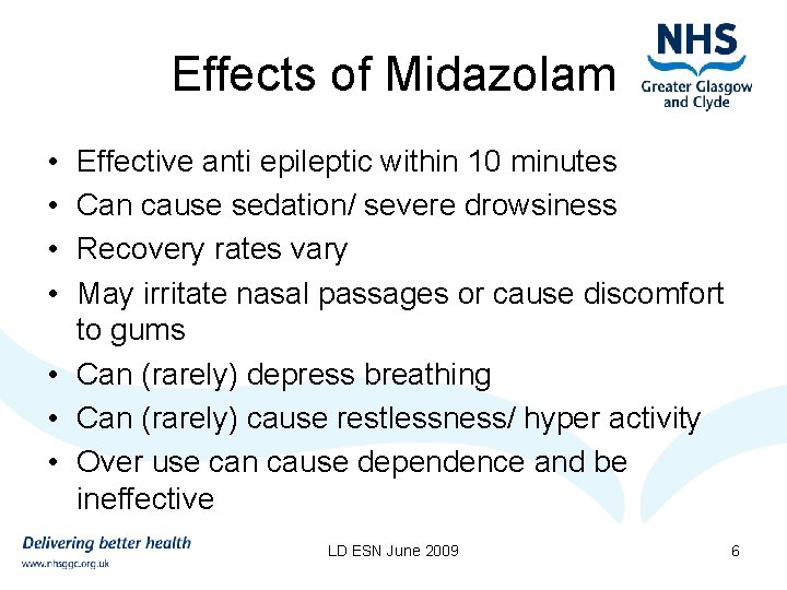 Buccal Nasal Midazolam Seizure Rescue Medication Training LD