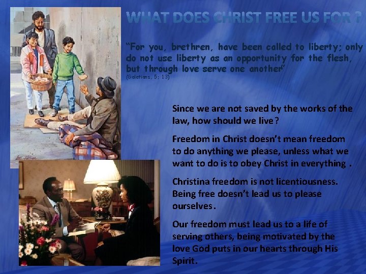 FREEDOM IN CHRIST Lesson 11 for December 10