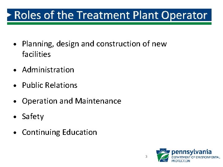 Module 1 Introduction to Wastewater Treatment Plant Operator