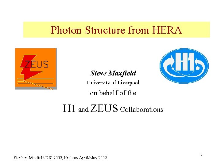 Photon Structure from HERA Steve Maxfield University of